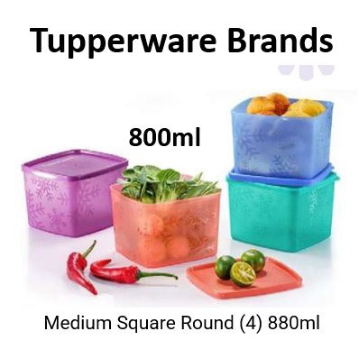 Tupperware Square Round Set (4pcs ) 400ml OR Disney Mickey Minnie Snack ...
