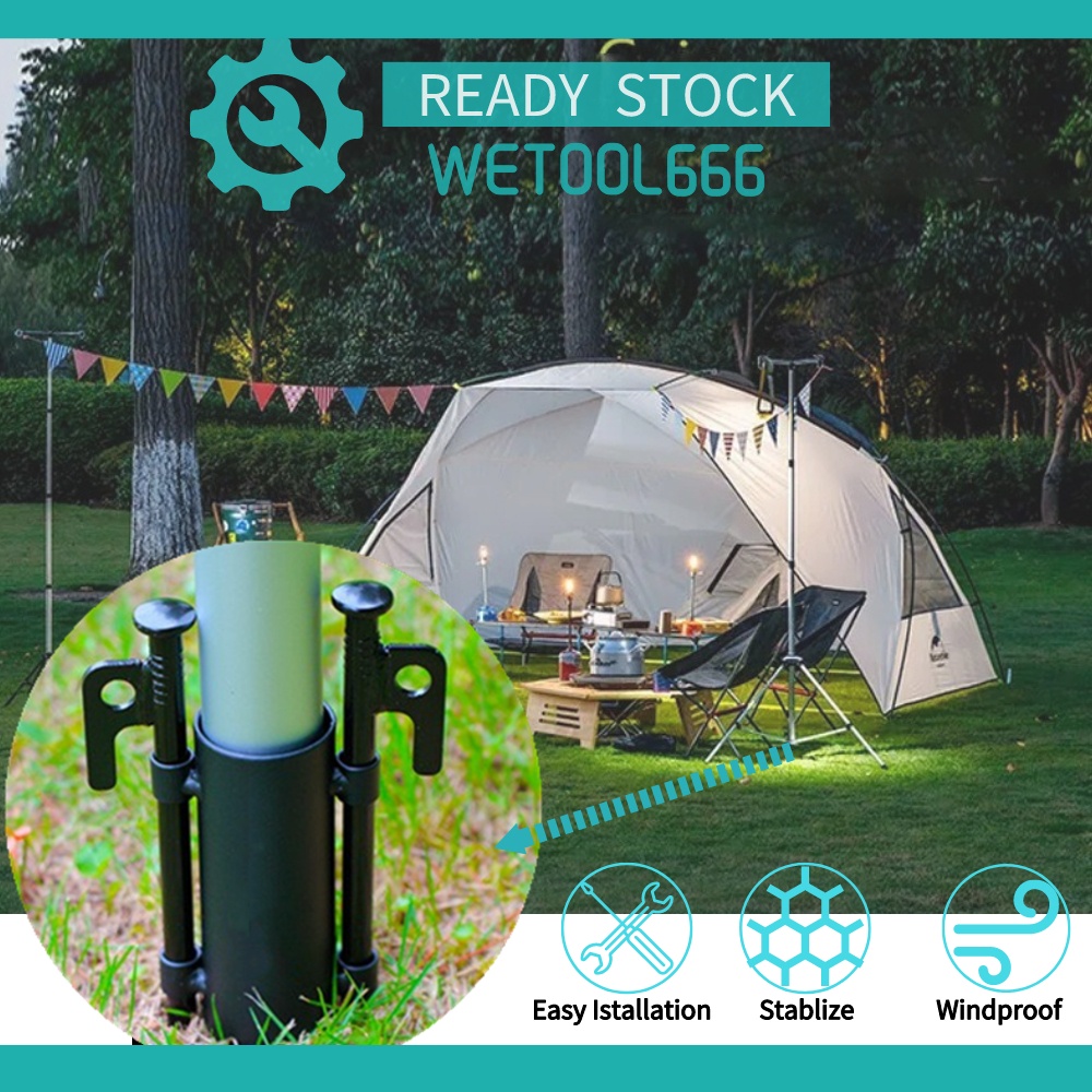 Tent Awning Pole Pipe Windproof Outdoor Camping Fixed Tube Canopy ...