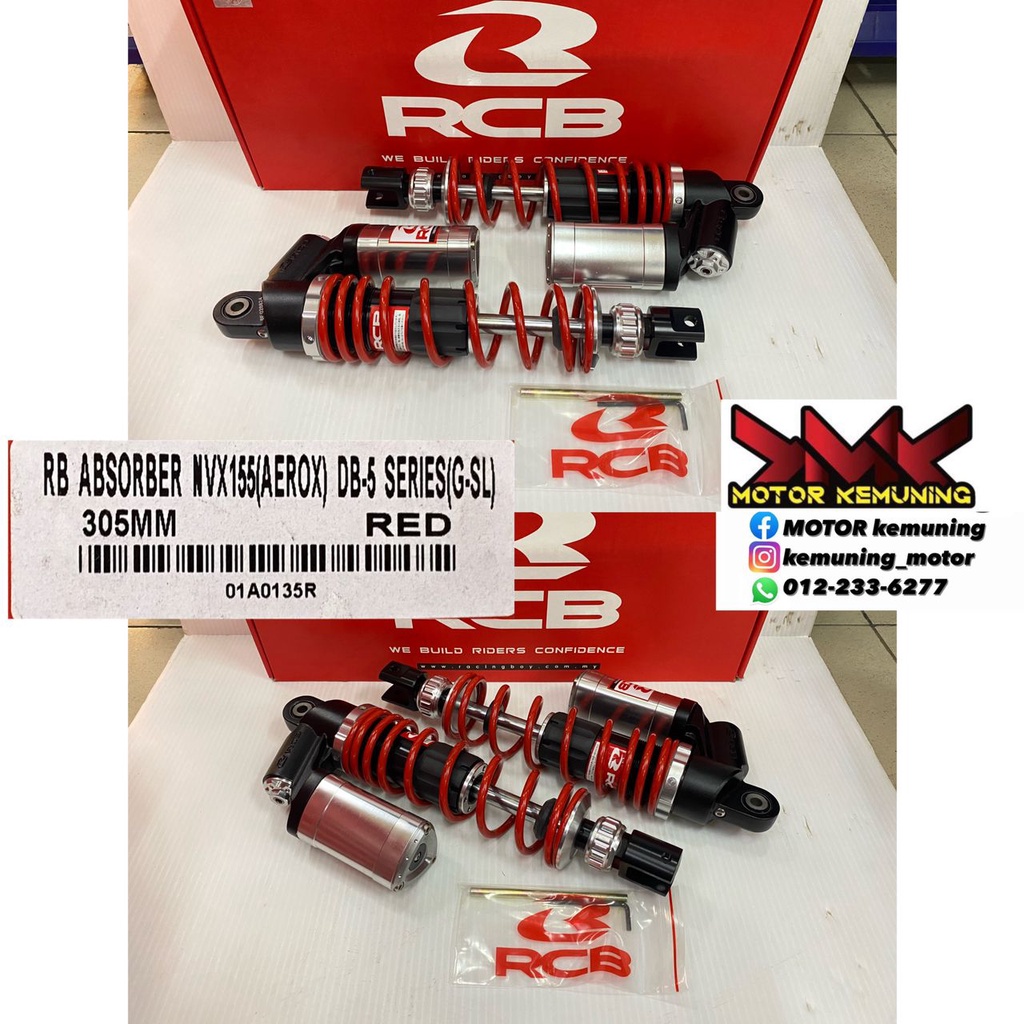 ABSORBER RCB DB5 DB-5 NVX V1 V2 ORIGINAL RACINGBOY DB 5 NMAX XMAX 305MM ...