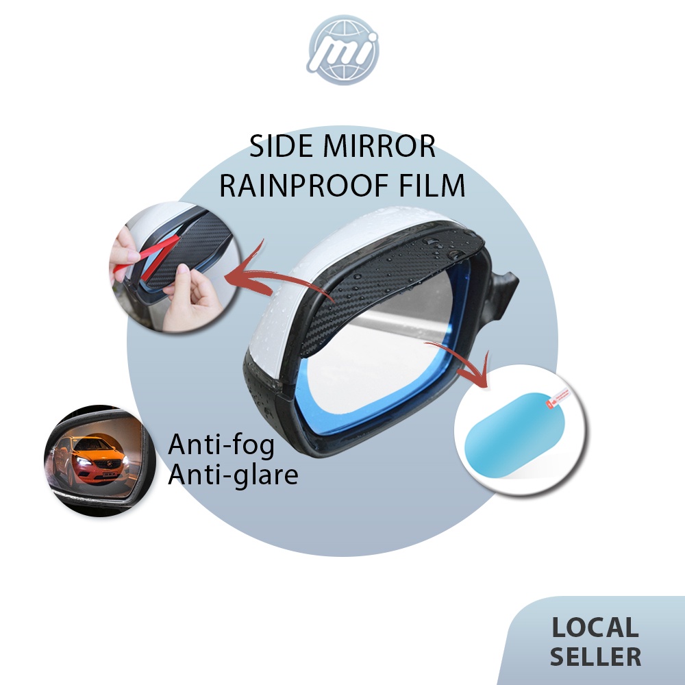 Car Mirror Protector Film Rainproof Waterproof Mirror Anti Fog Nano ...