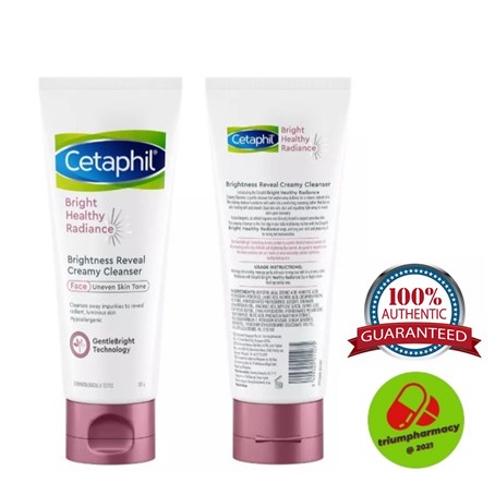 Cetaphil Bright Healthy Radiance Brightness Reveal Creamy Cleanser 100g ...