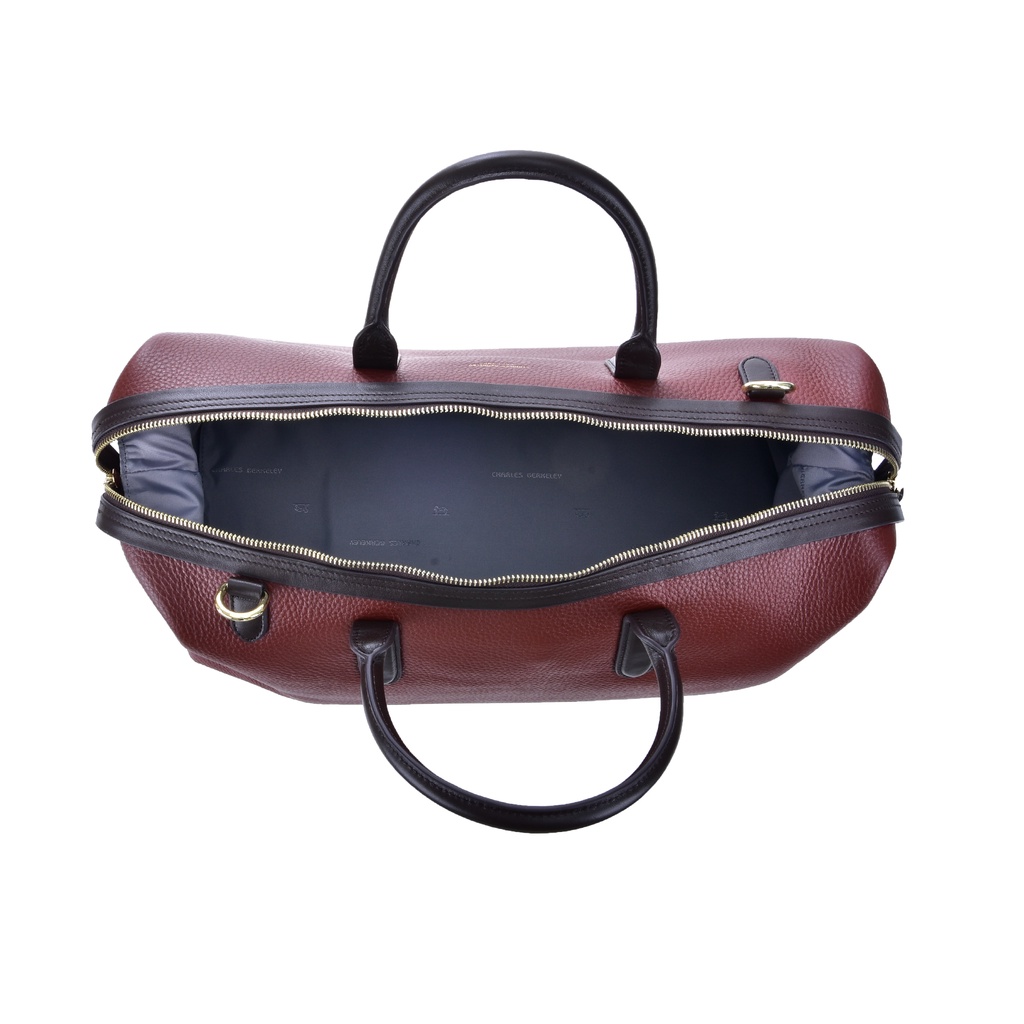 Charles Berkeley DURHAM Genuine Leather Travel Bag Duffel Bag Business ...