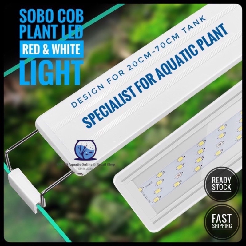 KFEI89 Sobo Aquarium Led COB Plant Lamp Red White Light AL180 / AL280 ...