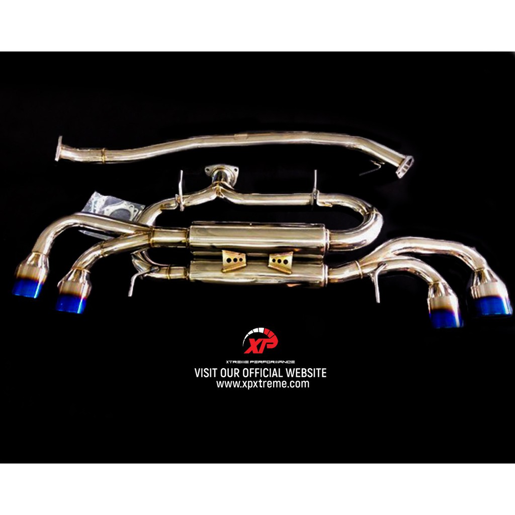 OBX CATBACK EXHAUST SYSTEM WITH BLUED 80MM CENTER PIPE & 115MM TIPS ...