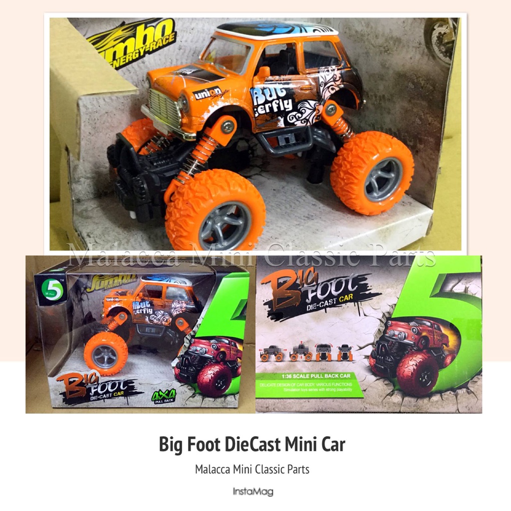 Die-Cast Mini Cooper Volkswagen VW Big Foot 1:36 | Shopee Malaysia