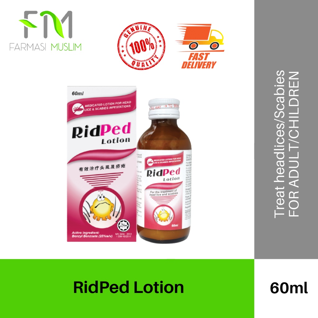 WINWA RIDPED Head Lice & Scabies Medicated Lotion 60ml - Benzyl ...