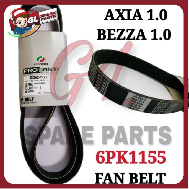 FAN BELT ORIGINAL PERODUA AXIA 1.0 BEZZA 1.0 (9004A-87R01)(9004A-91063 ...
