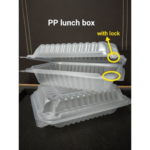 Disposable PP Lunch Box (with lock) [100pcs] | Shopee Malaysia
