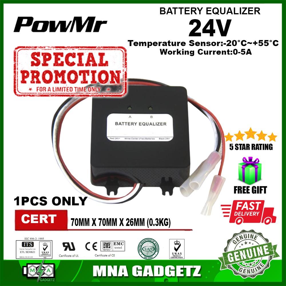 PowMr SOLAR SYSTEM BATTERY VOLTAGE EQUALIZER/ LEAD-ACID LITHIUM BATTERY ...