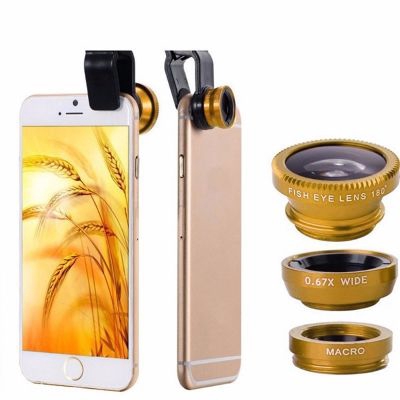Universal Wide Angle Macro Fisheye Mobile Phone Lenses Kit Fish Eye ...