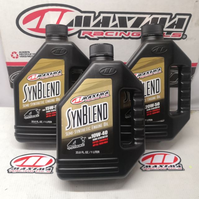 MAXIMA RACING OIL SYNBLEND SEMI SYNTHETIC 4T10W40 / 15W50 / 20W50 ...