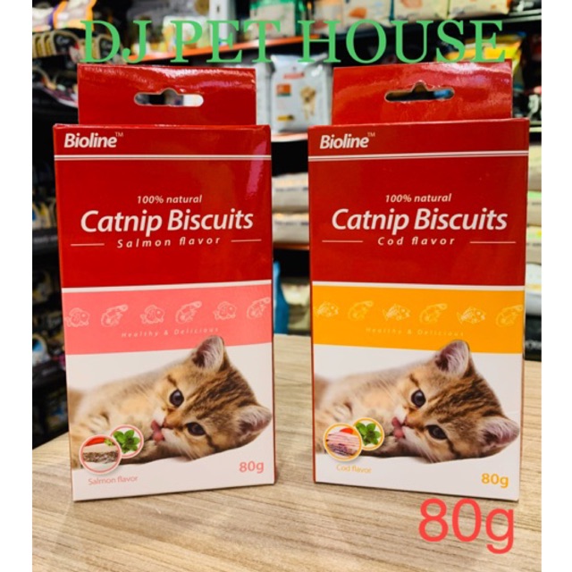 Bioline CATNIP BISCUIT 80G- CAT TREATS /CAT SNACK /CAT FOOD | Shopee ...