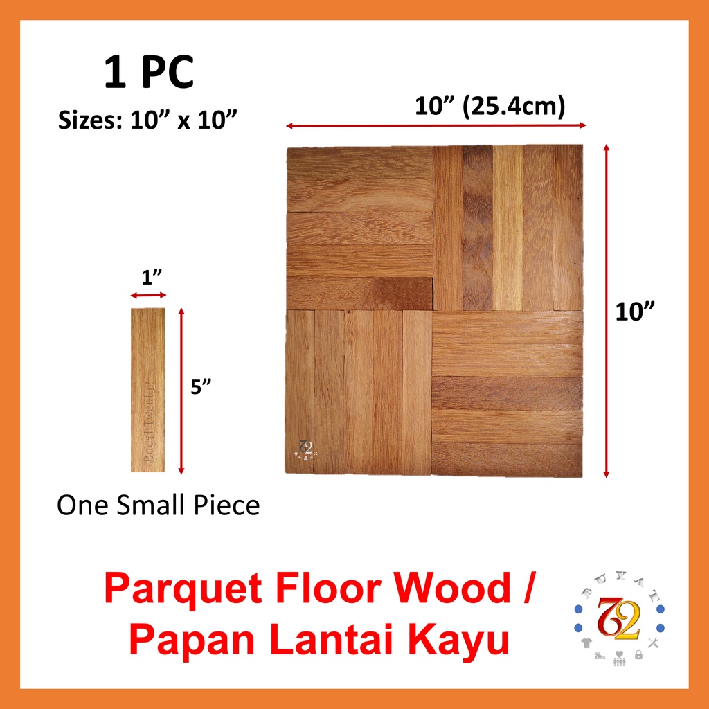 Parquet Floor Wood 10” x 10” and 9 ½” x 9 ½” Papan Lantai Kayu | Shopee ...
