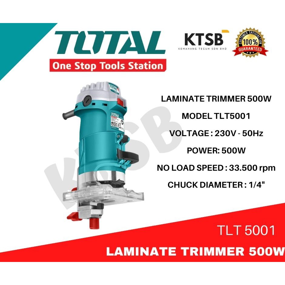 TOTAL BRAND LAMINATE TRIMMER MINI ROUTER 500W TLT5001 | Shopee Malaysia