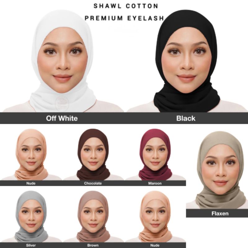 🔥Shawl Cotton Eyelash PREMIUM🔥 ️UKURAN 1.8m X 0.75m PART ( 2 ) | Shopee ...
