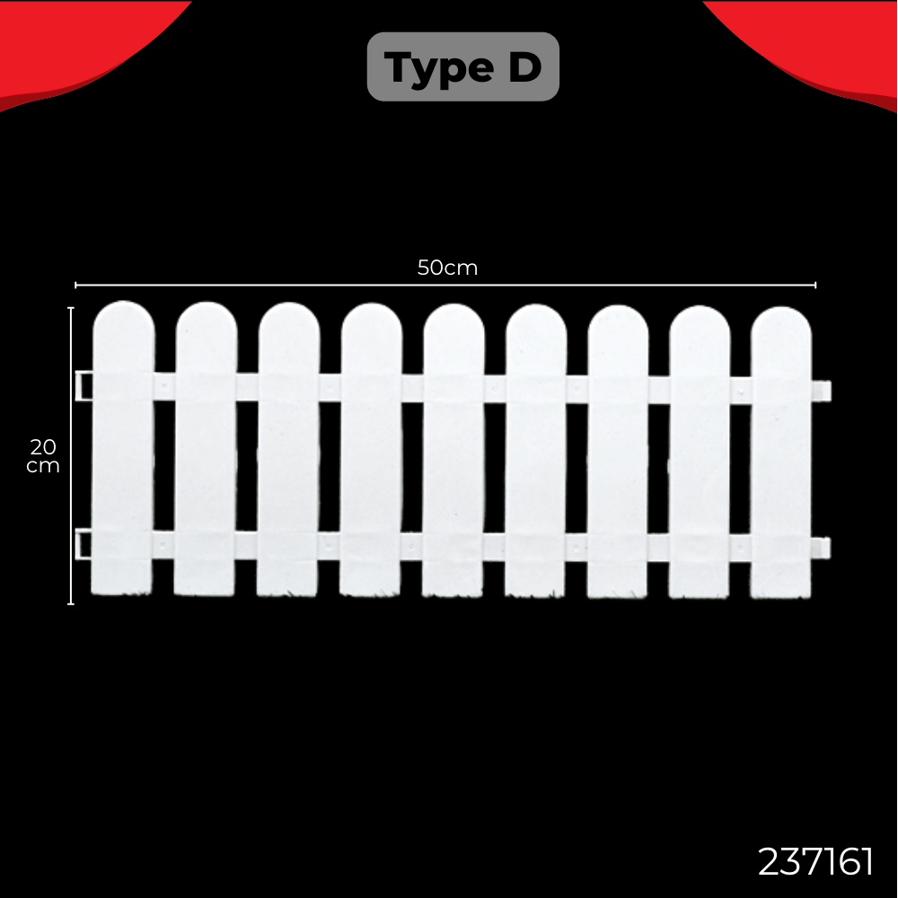 SUPERSAVE Garden Fence Decoration Outdoor Pagar Hiasan Taman PVC ...