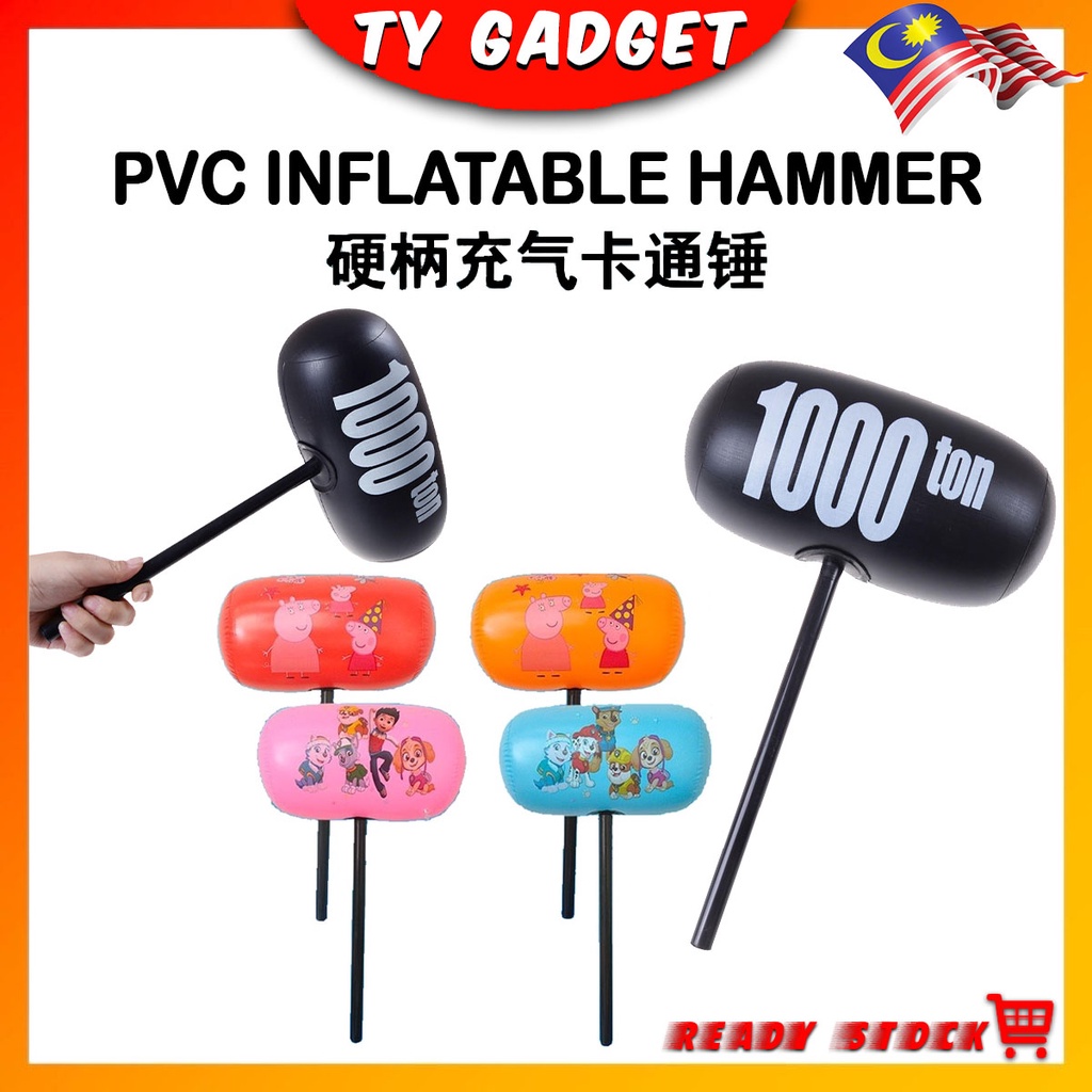 PVC Inflatable Hammer Children's Toy Cartoon Printed Hard Handle Hammer ...