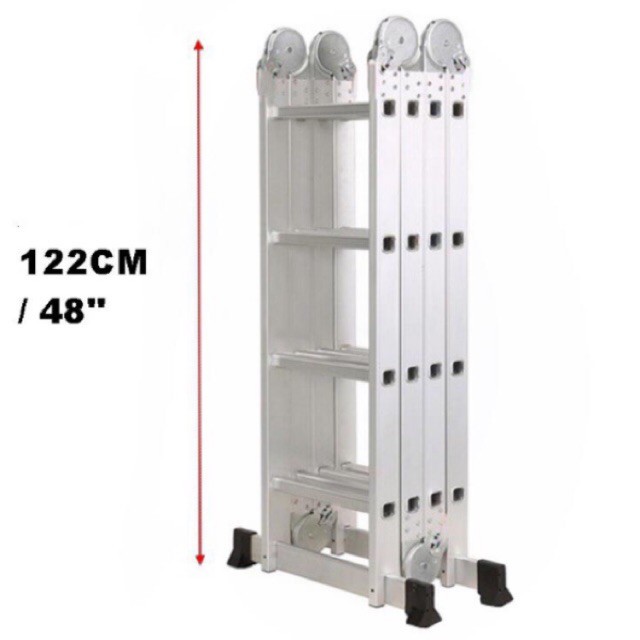 Aluminium Multipurpose Ladder 16 Steps Folding Ladder / Tangga 4.7M 12 ...