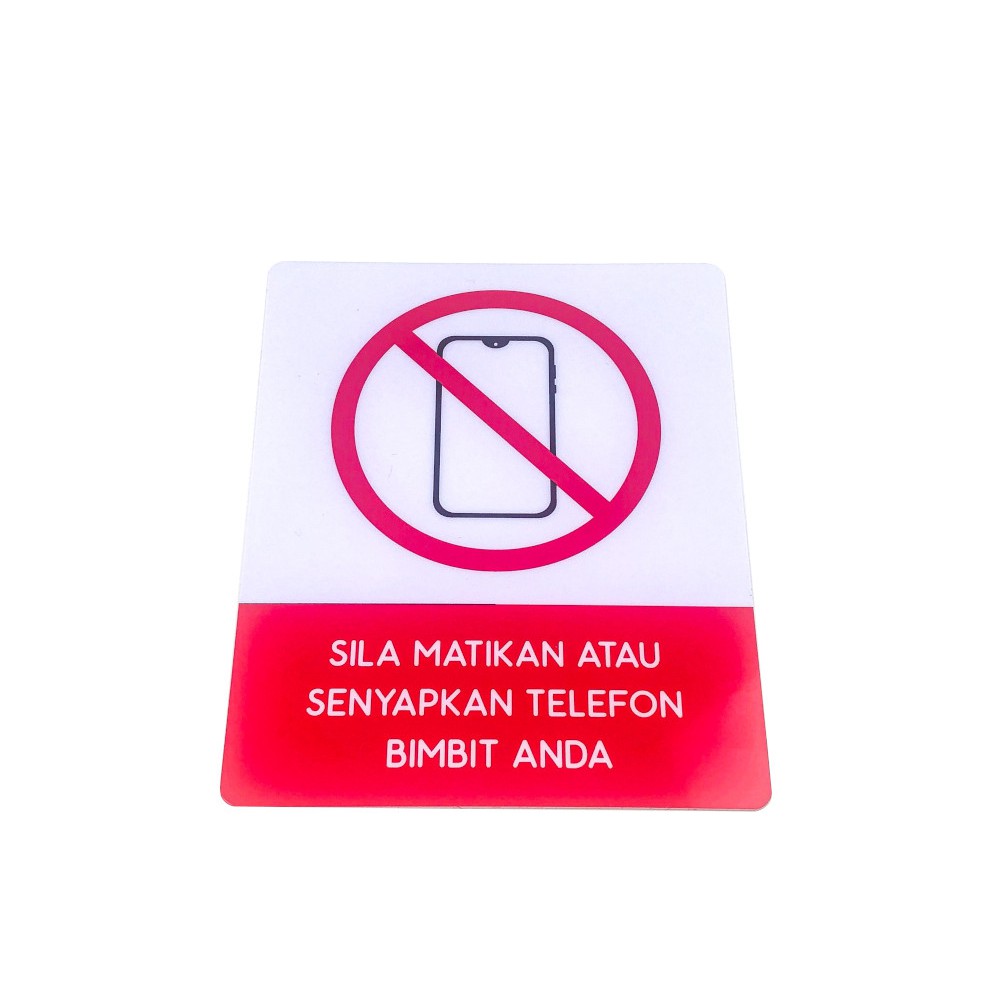 PVC Signs Ruang Solat Tempat Wuduk Matikan Telefon Bimbit Bilik Bacaan ...