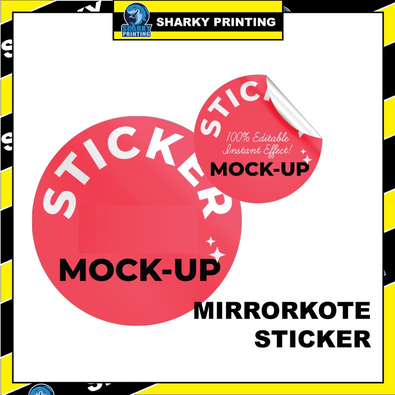 Custom Made Mirrorkote Sticker (100pcs) / Custom Made Sticker Tak Kalis ...