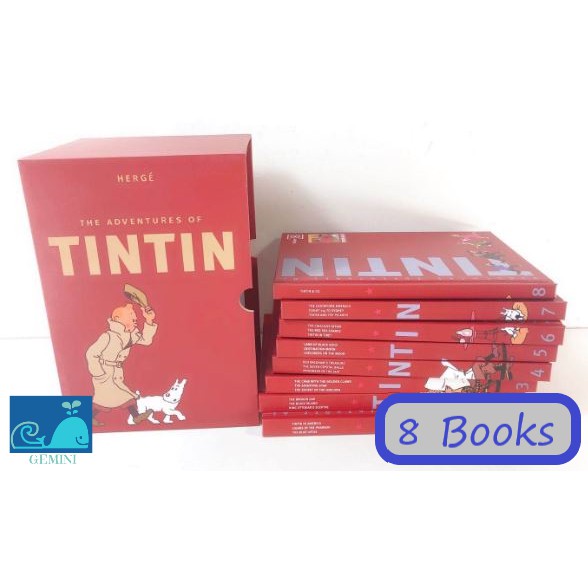 SG [8 HARDCOVER BOOKS] TINTIN COLLECTION - THE ADVENTURES OF TINTIN by ...