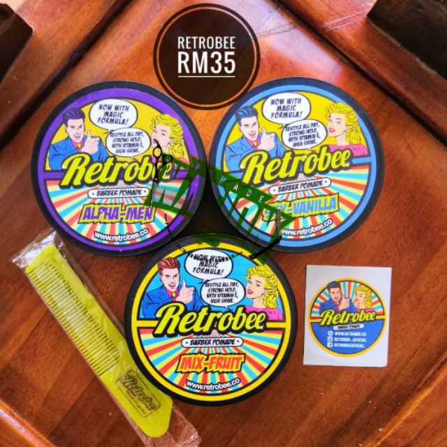 Pomade Retrobee Original | Shopee Malaysia