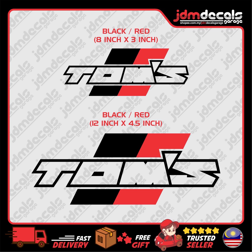 Toyota TOM'S Vinyl Sticker | Shopee Malaysia