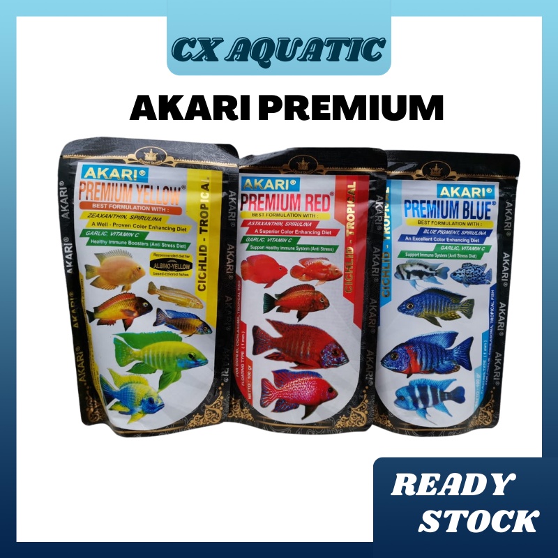 (Ready Stock) Akari Premium Red / Yellow / Blue Cichlid Tropical fish ...
