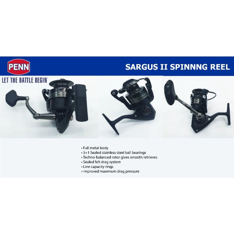 PENN SARGUS ll ( Full Metal Body Spining Reel ) | Shopee Malaysia