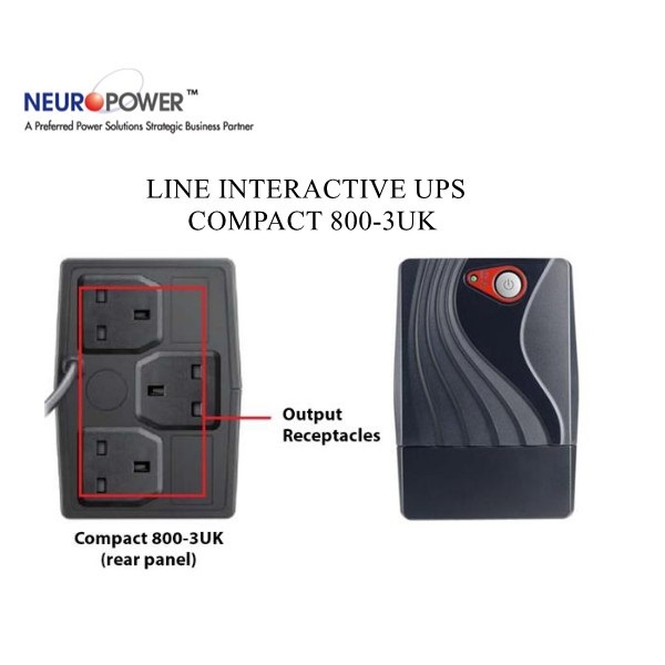 NEUROPOWER COMPACT 800-3UK 800VA LINE INTERACTIVE BACKUP BATTERY | UPS WITH AVR | Shopee Malaysia