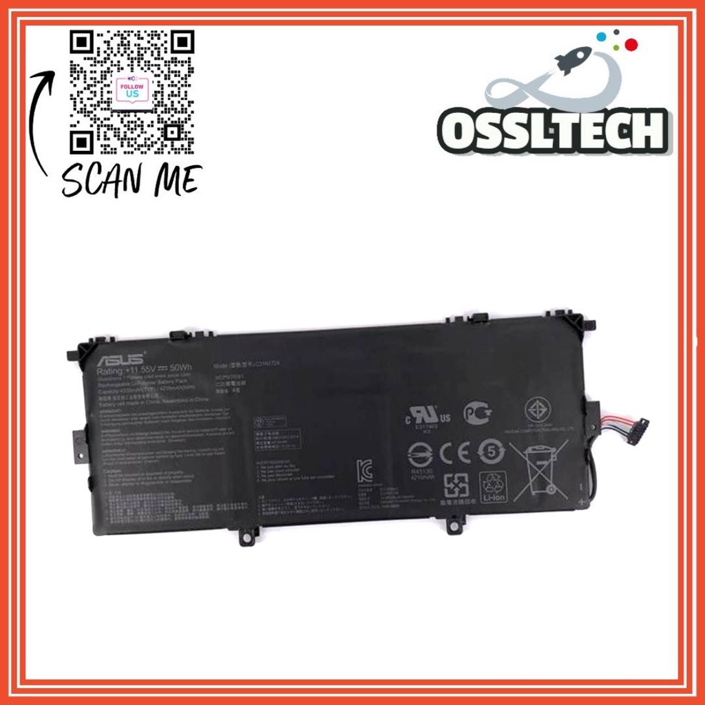 LAPTOP BATTERY FOR ASUS UX331 C31N1724 ZENBOOK 13 UX331U UX331FAL ...