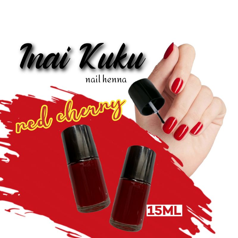 Inai Kuku Merah Halal 🔥 Red Cherry (10ml) | Shopee Malaysia
