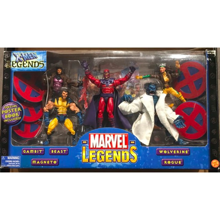 Toy Biz Marvel Legends X-Men Gambit Beast Magneto Wolverine Rogue 5 ...