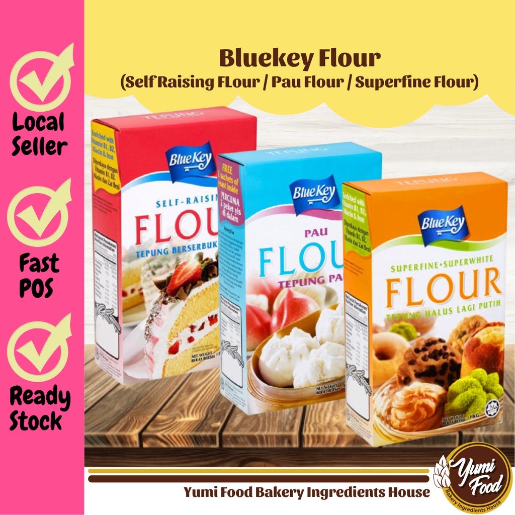 [READY STOCK] Bluekey Pau Flour/ Bluekey Self Raising Flour/ Bluekey ...