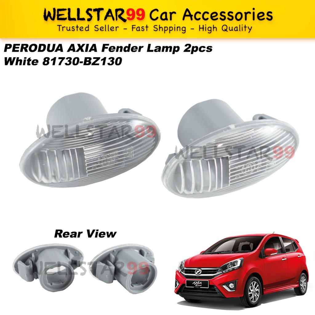 Perodua Axia / Bezza Fender Lamp Signal Light Cover Replacement White ...