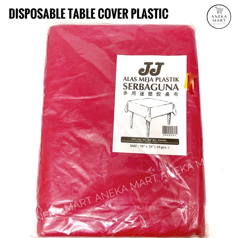 Disposable Plastic Table cover /Alas Meja Plastik Serbaguna/One-time ...