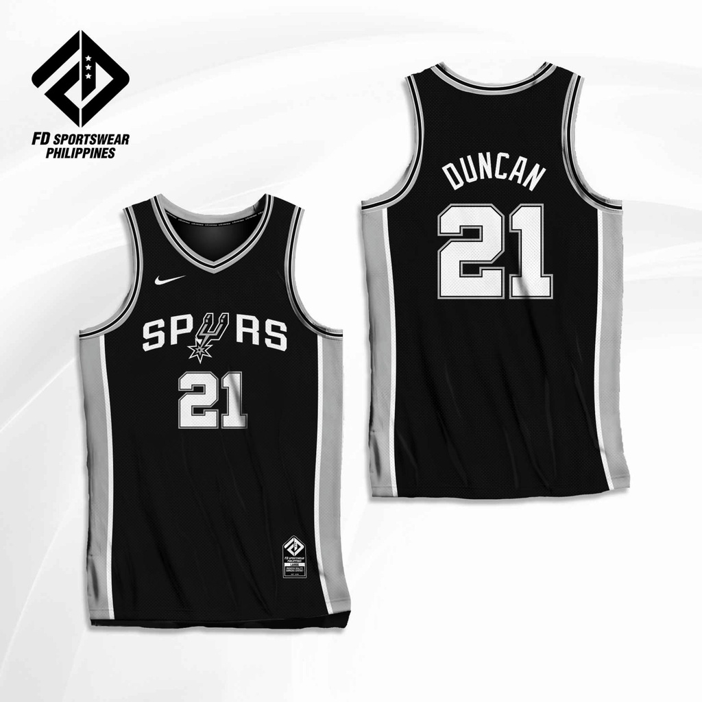 TIM DUNCAN SAN ANTONIO SPURS FULL SUBLIMATED JERSEY | Shopee Malaysia