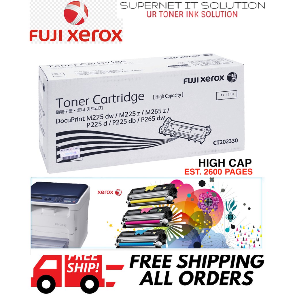 Genuine Original Toner Fuji Xerox - P225 - CT202330 (Black) - HIGH ...
