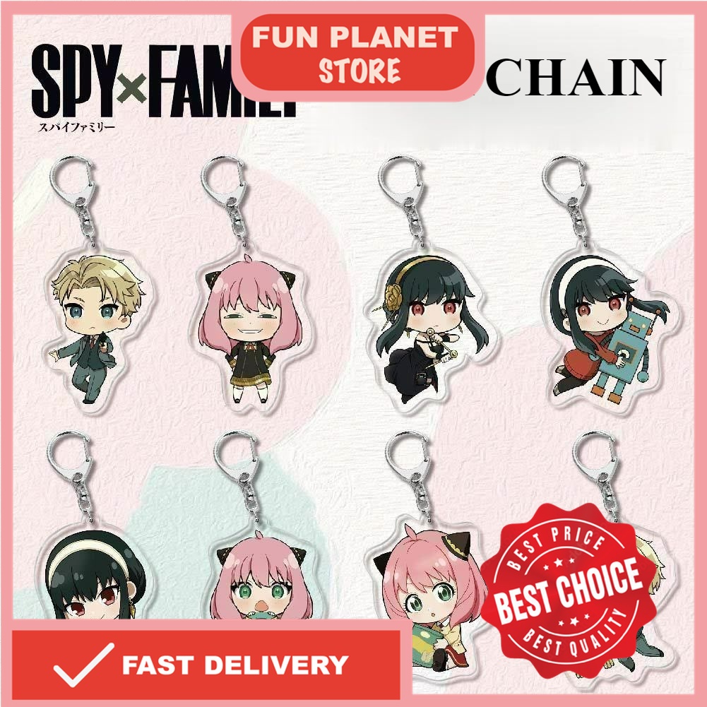 🔥Ready Stock Spy X Family Acrylic Keychain Pendant Anya Forger Loid Yor ...