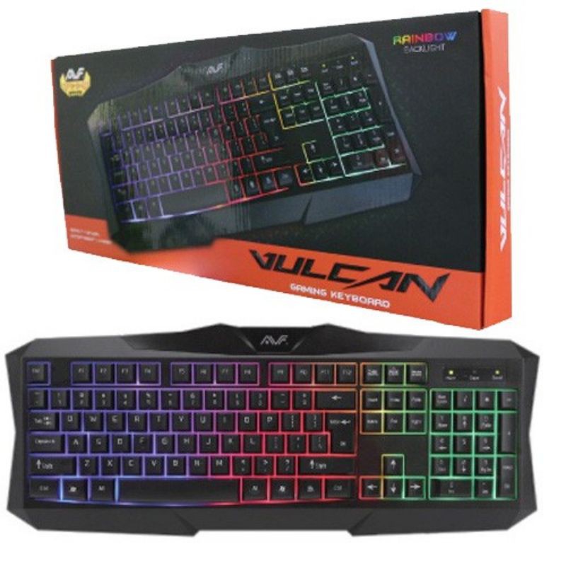 AVF Gaming Vulcan Keyboard Rainbow RGB | Shopee Malaysia