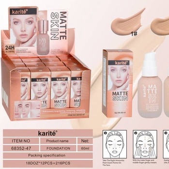 KARITE SKIN MATTE 24HRS OIL CONTROL FULL COVERAGE FOUNDATION 60ML ...