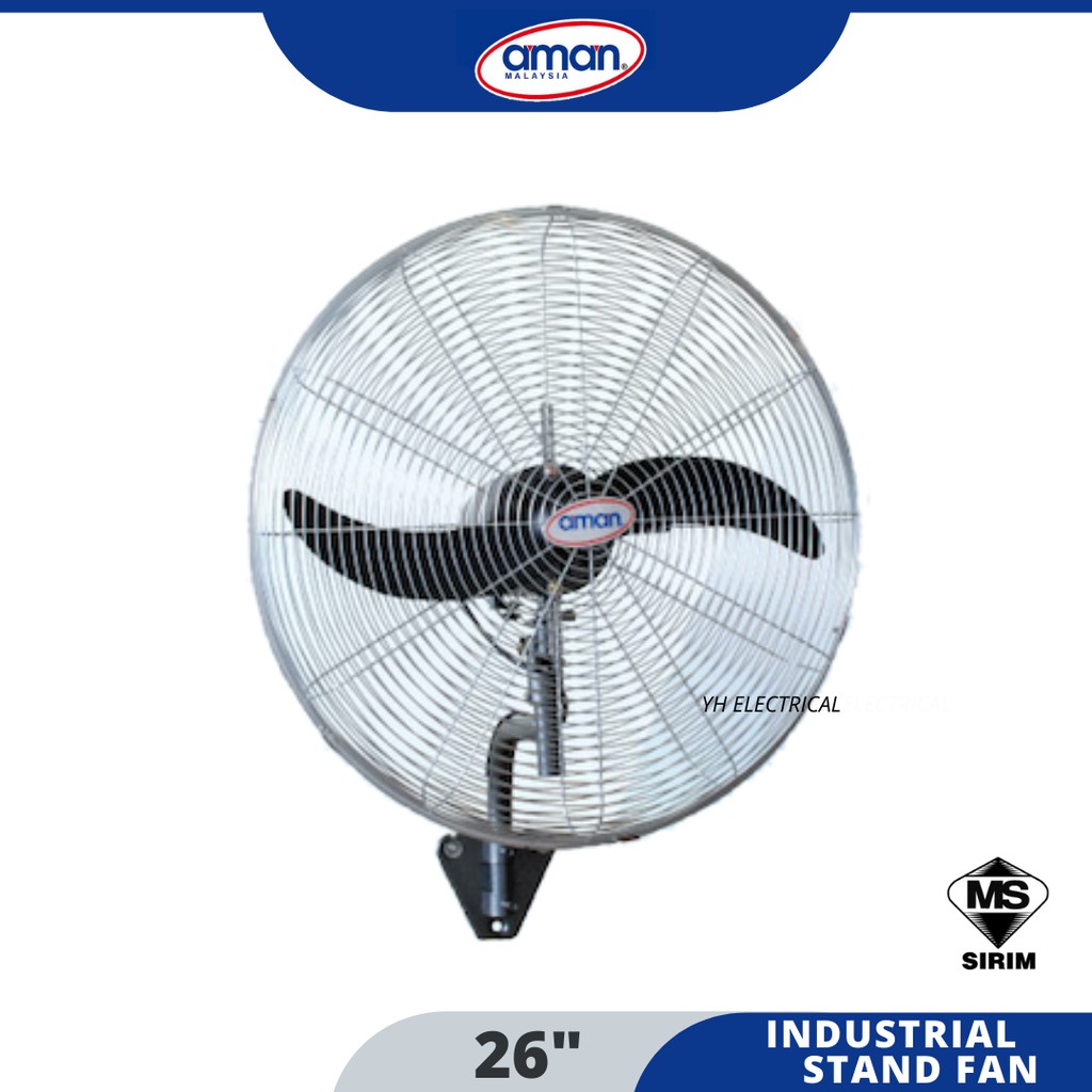 AMAN 26" Inch Heavy Duty Industrial Wall Fan / Kilang Kipas Dinding ...