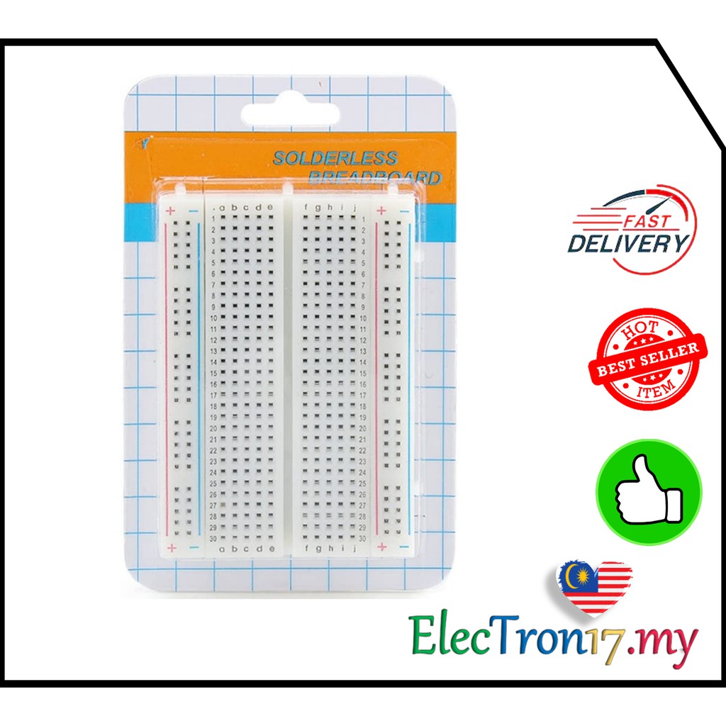 Mini Breadboard 400 Holes Solderless Board for Arduino Prototyping ...