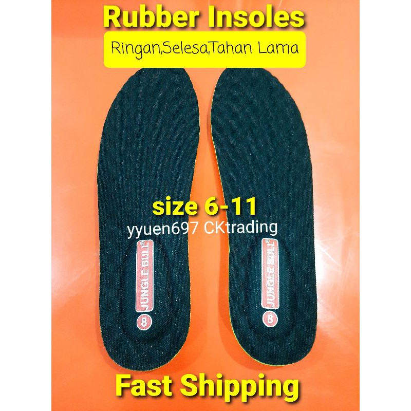 Jungle Bull Rubber Shoes Insoles | Tapak Dalam Kasut Jenis Getah ...