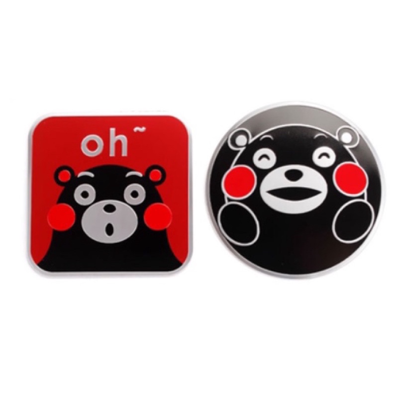 1pc Car Sticker Emblem Metal Kumamoto Kumamon Cartoon Crystal Kumamon ...
