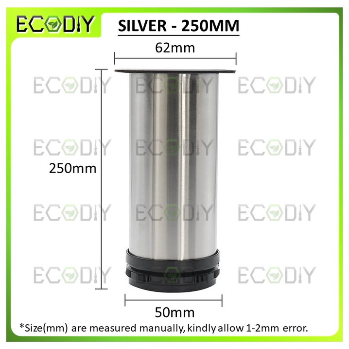 ECODIY🇲🇾 Stainless Steel Adjustable Sofa Leg BSN Round Type Closet Feet ...