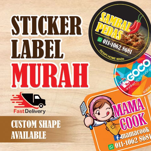 100pcs Sticker Label Product / Custom print sticker / Sticker Printing ...