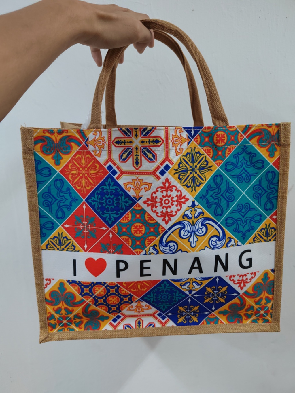 [Ready Stock] Melaka & Penang Souvenir Bag Picnic Bag Guni Bag Large ...