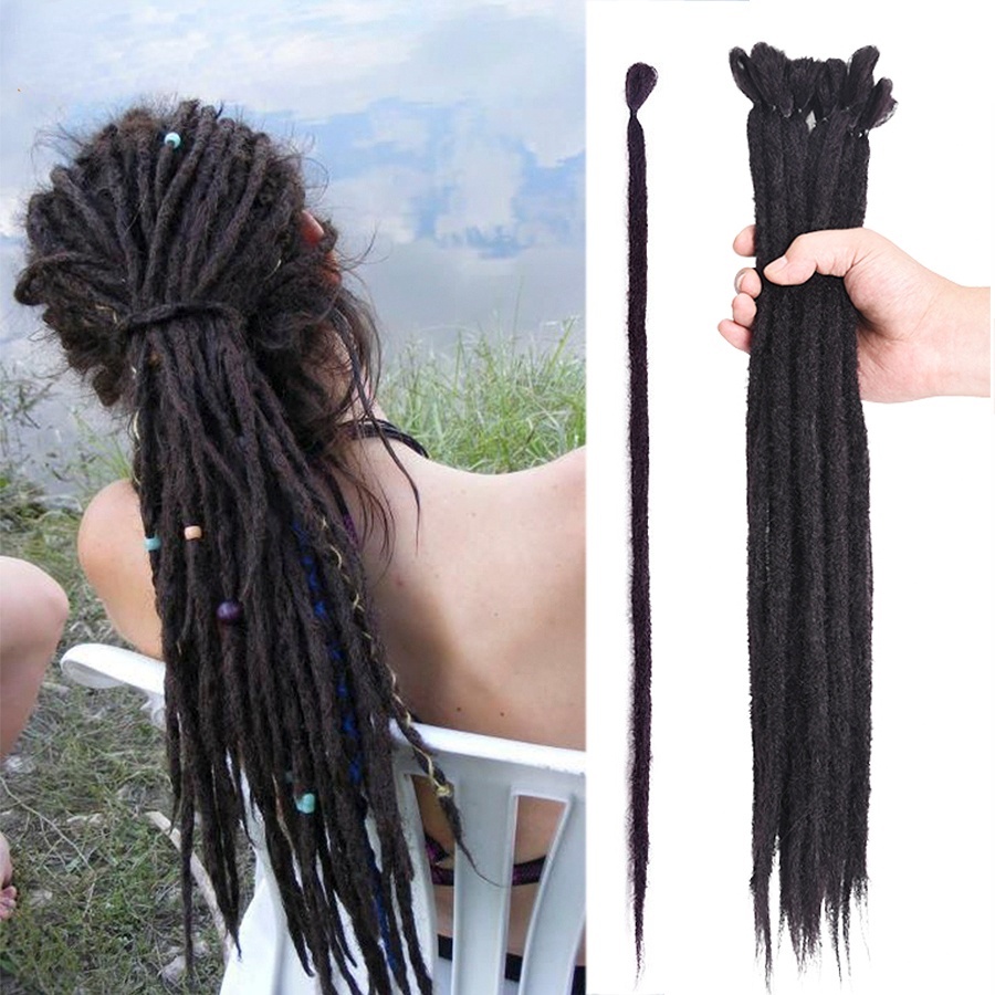 20"Inch 5Strands Handmade Dreadlocks Extensions Ombre Synthetic Dreads ...