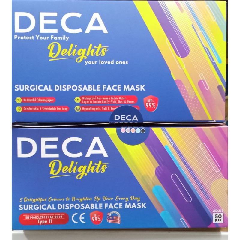 DECA DELIGHTS 3ply Medical Face Mask | Shopee Malaysia